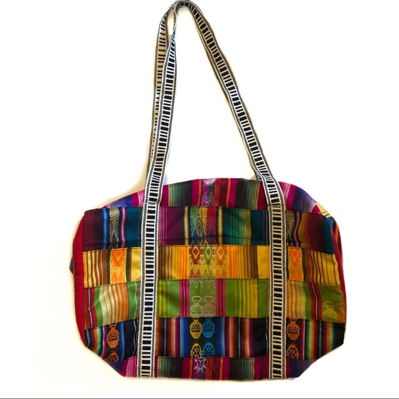 Native Inka | Bags | Native Inka Wool Indian Boho Duffle Tote Bag ...